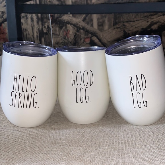 Rae Dunn | Dining | Rae Dunn 2 Ounce Stainless Steel Cup Tumbler With Lids Good Bad Egg | Poshmark